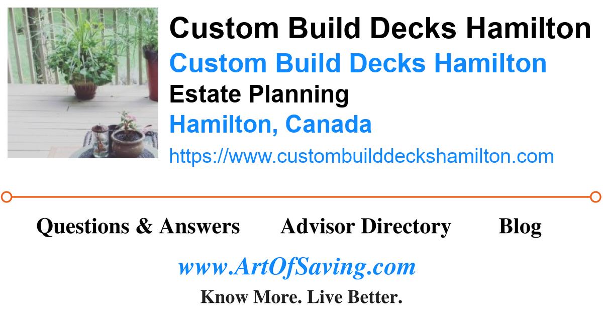 Custom Build Decks Hamilton - Custom Build Decks Hamilton - Estate ...