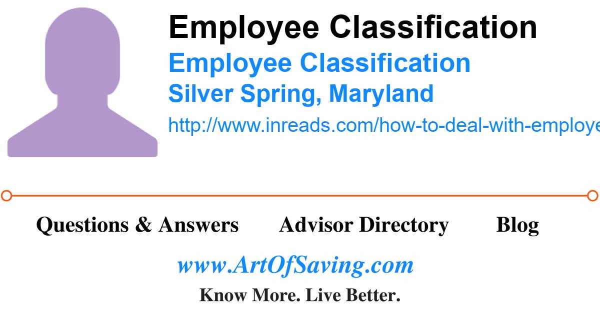 Employee Classification - Employee Classification - Silver Spring ...