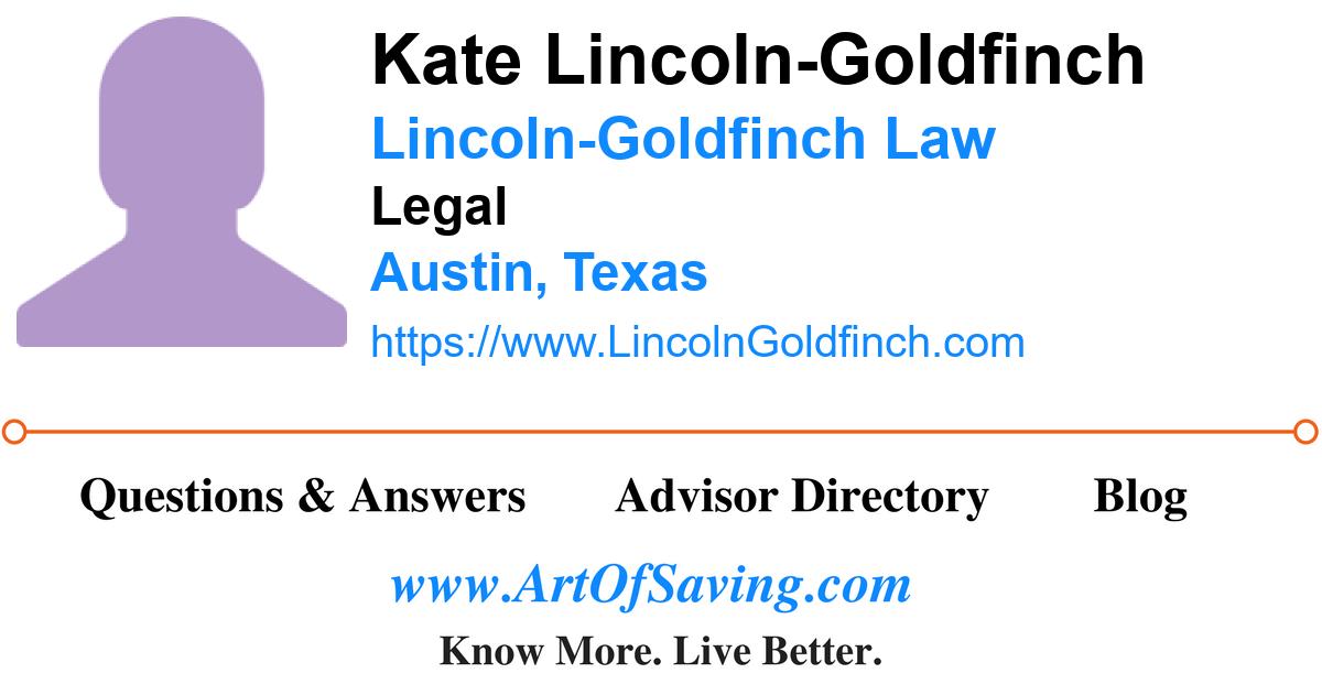 Kate Lincoln-Goldfinch - Lincoln-Goldfinch Law - Legal - Austin - Texas ...