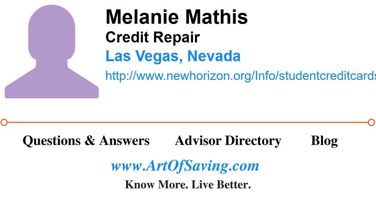 Melanie Mathis - Credit Repair - Las Vegas - Nevada - 89131 | Art Of Saving