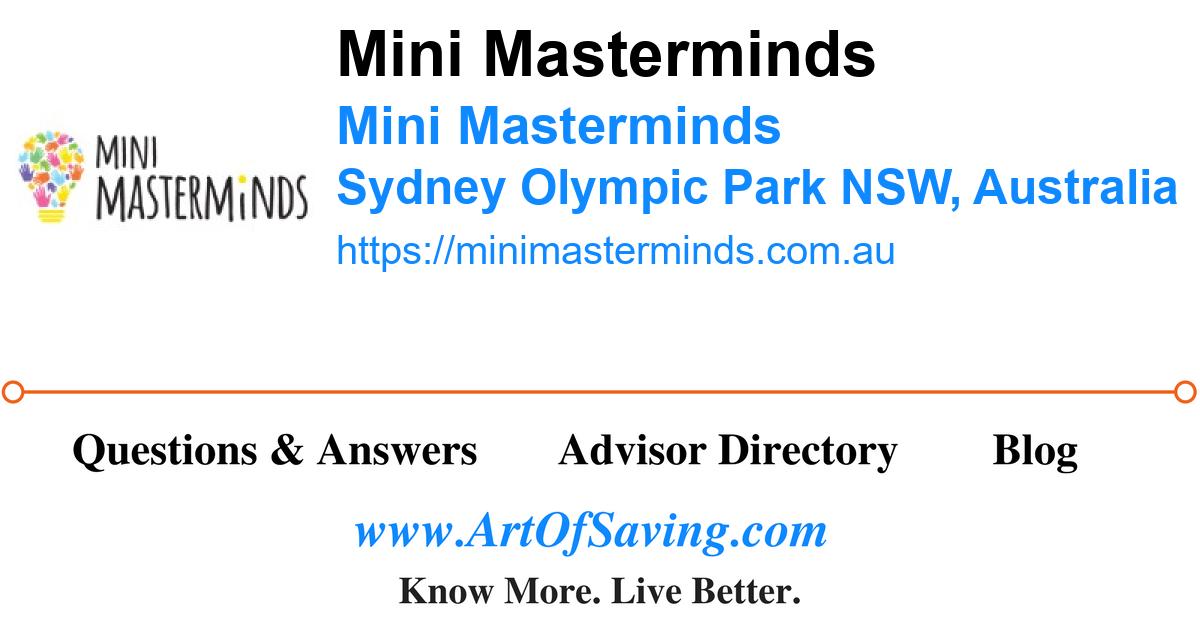 Mini Masterminds - Mini Masterminds - Sydney Olympic Park NSW ...
