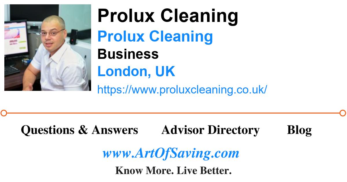 Prolux Cleaning - Prolux Cleaning - London - UK - WD6 5NT | Art Of Saving